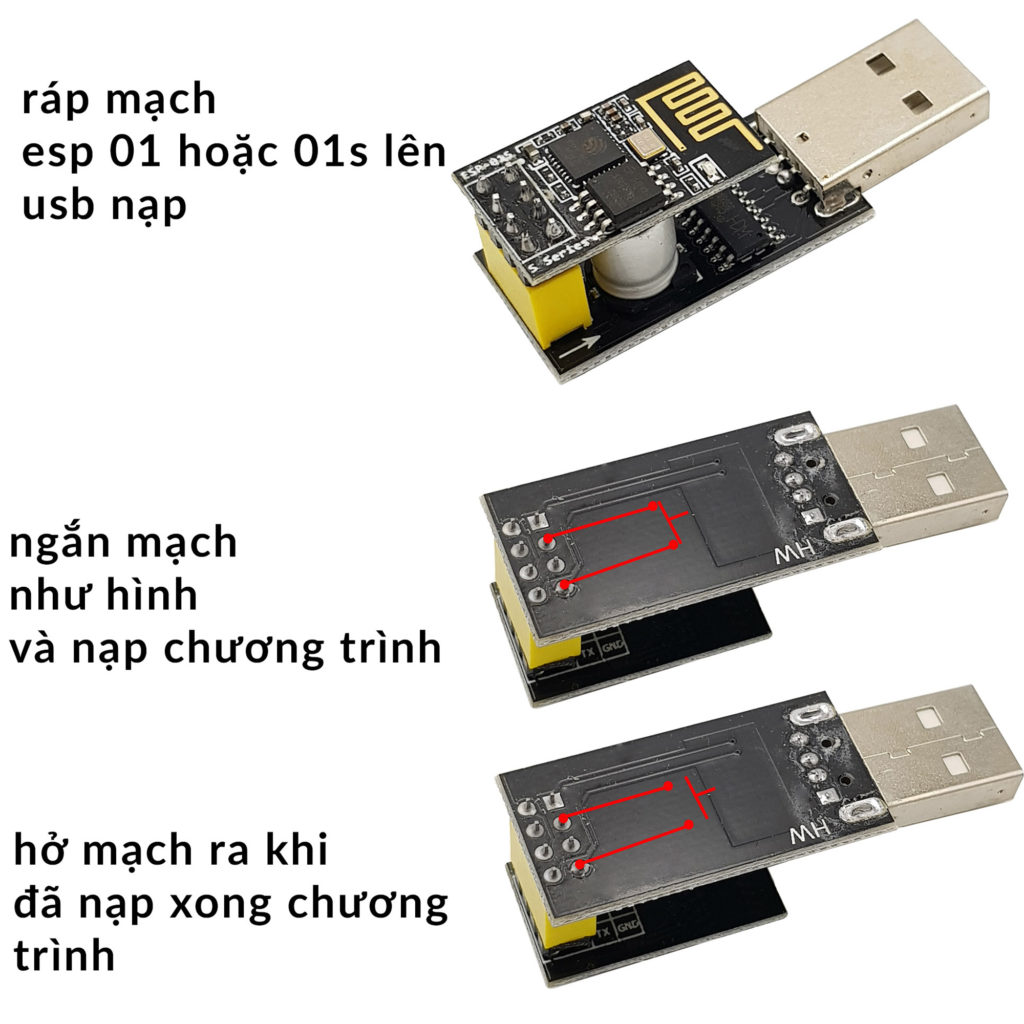 USB Adapter Mạch Thu Phát Wifi ESP8266 Uart ESP-01 - Nshop