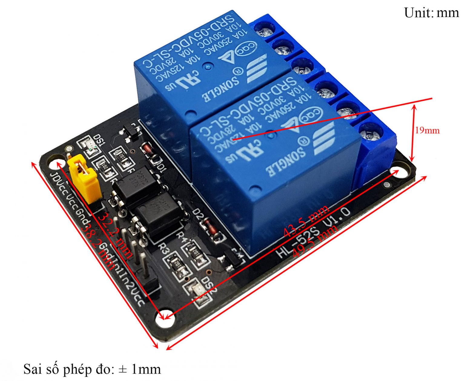 Module 2 Relay Với Opto Cách Ly (5VDC) - Nshop