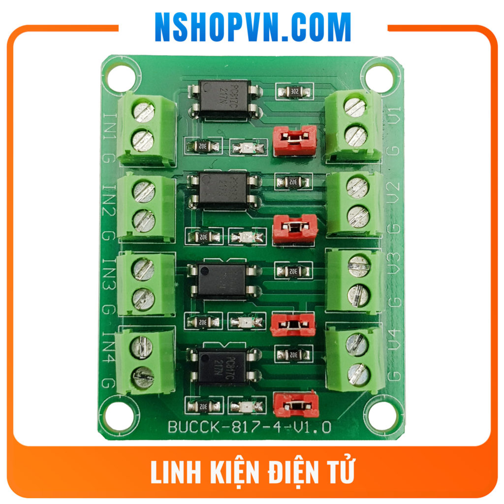 Mạch Opto Cách Ly 4 Kênh PC817 - Nshop