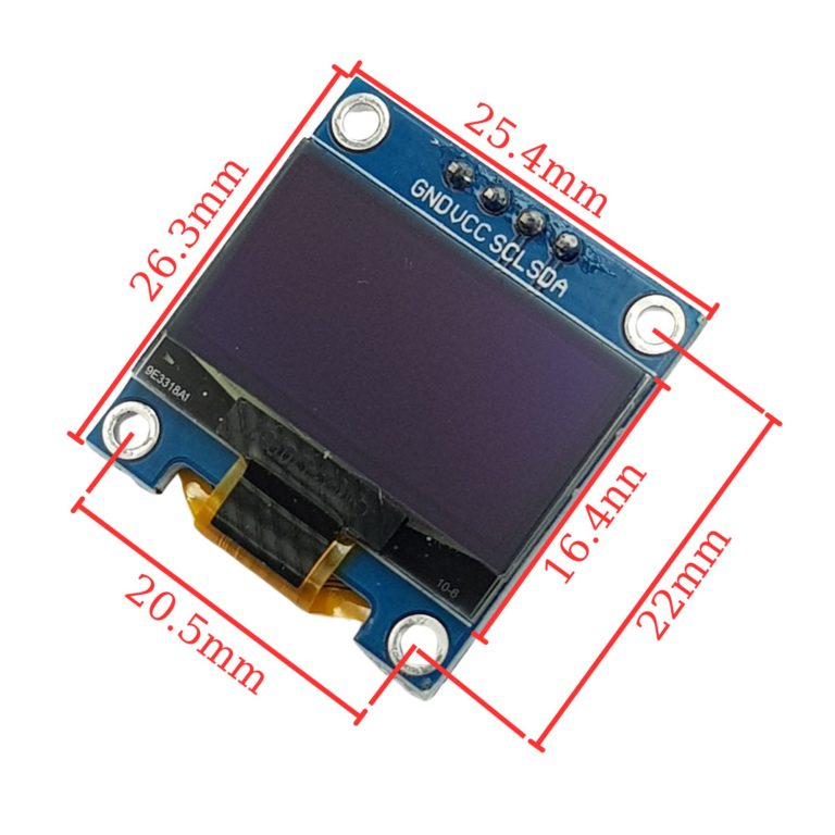 Màn Hình LCD Oled 0.96 Inch Giao Tiếp I2C (White) - Nshop