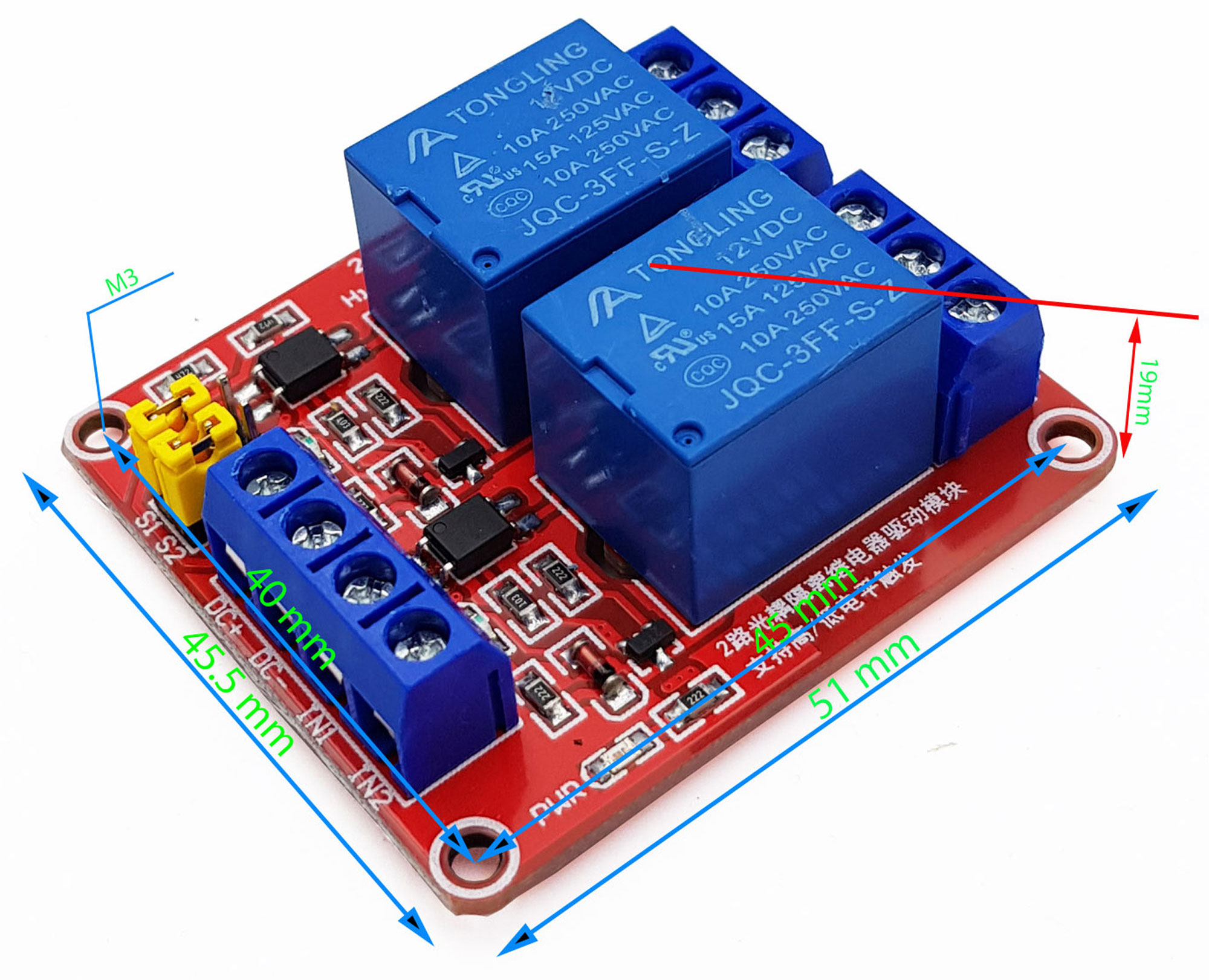 MODULE RELAY 2 KÊNH KÍCH HIGH/LOW 12VDC CÓ OPTO CÁCH LY | LINH KIỆN ...