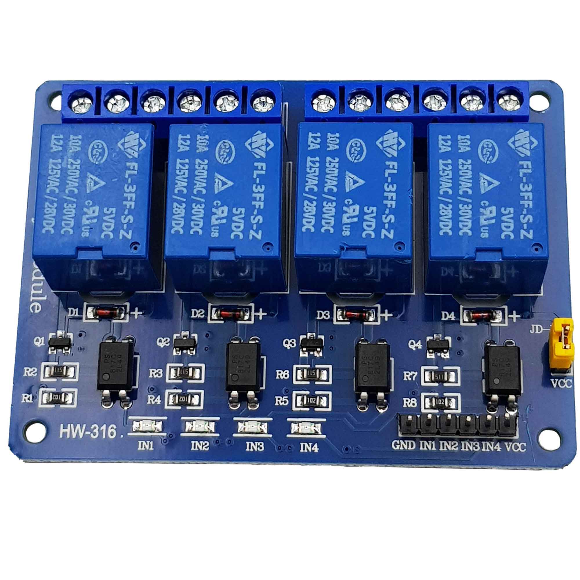 Module 4 Relay Với Opto Cách Ly (5VDC) - Nshop