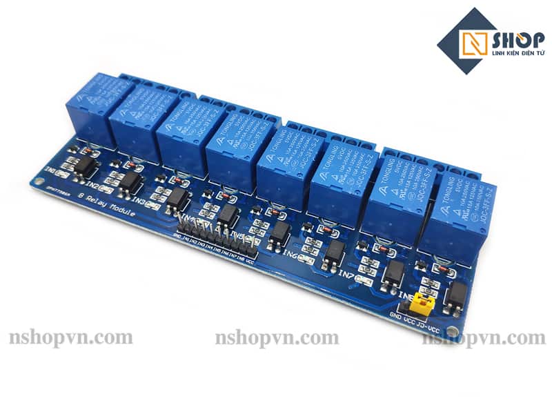 Module 8 Relay Với Opto Cách Ly 5VDC - Nshop