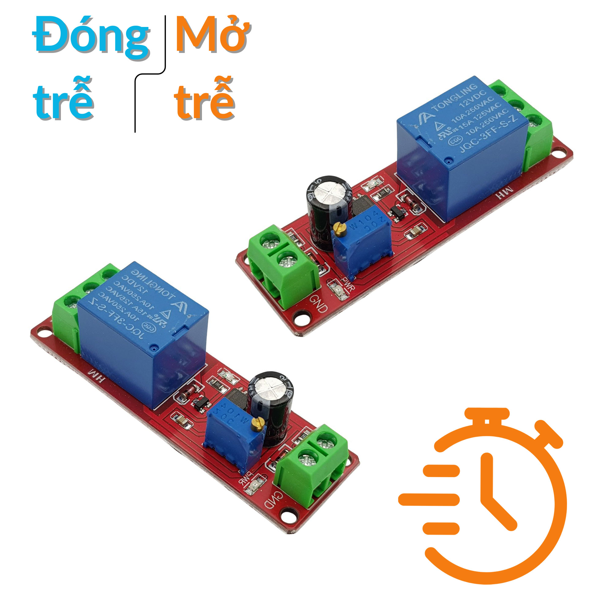 Module relay tạo trễ đóng ngắt thiết bị đóng / mở trễ Đóng trễ - Nshop