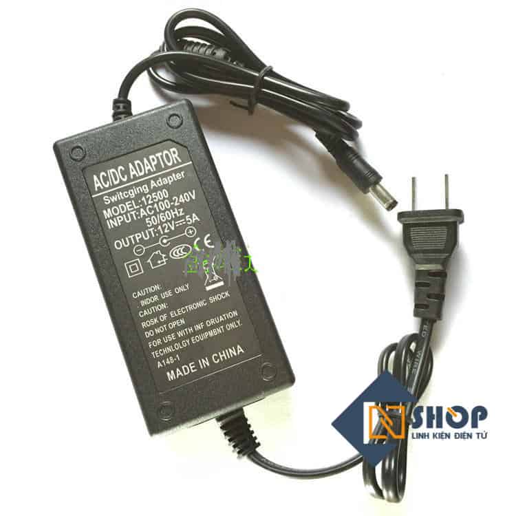 Nguồn adapter 12V 5A - Nshop