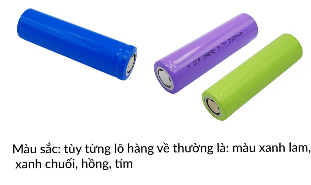 Pin cell 18650 2000mAh (1 pin màu sắc ngẫu nhiên) - Nshop