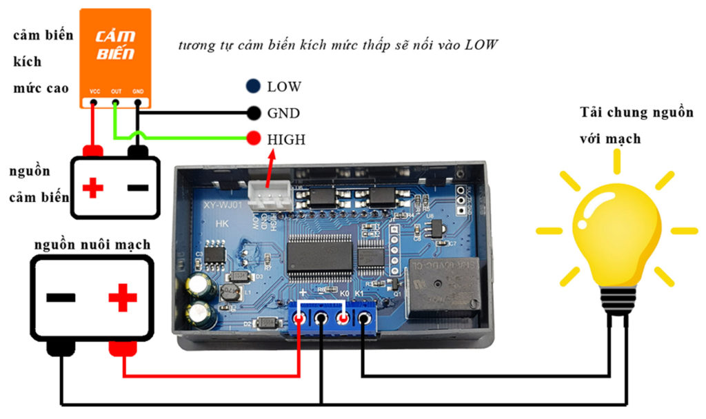 Mạch tạo trễ đóng ngắt thiết bị (Delay relay module) - Nshop