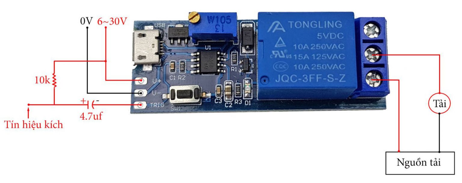 Module Relay Tạo Trễ 1 Kênh - Nshop