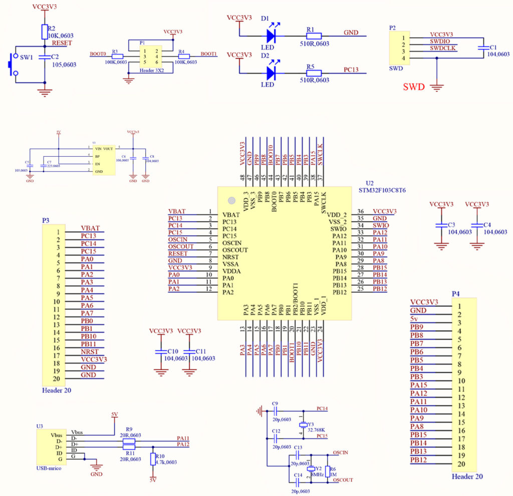 Mạch STM32F103C8T6 - Nshop