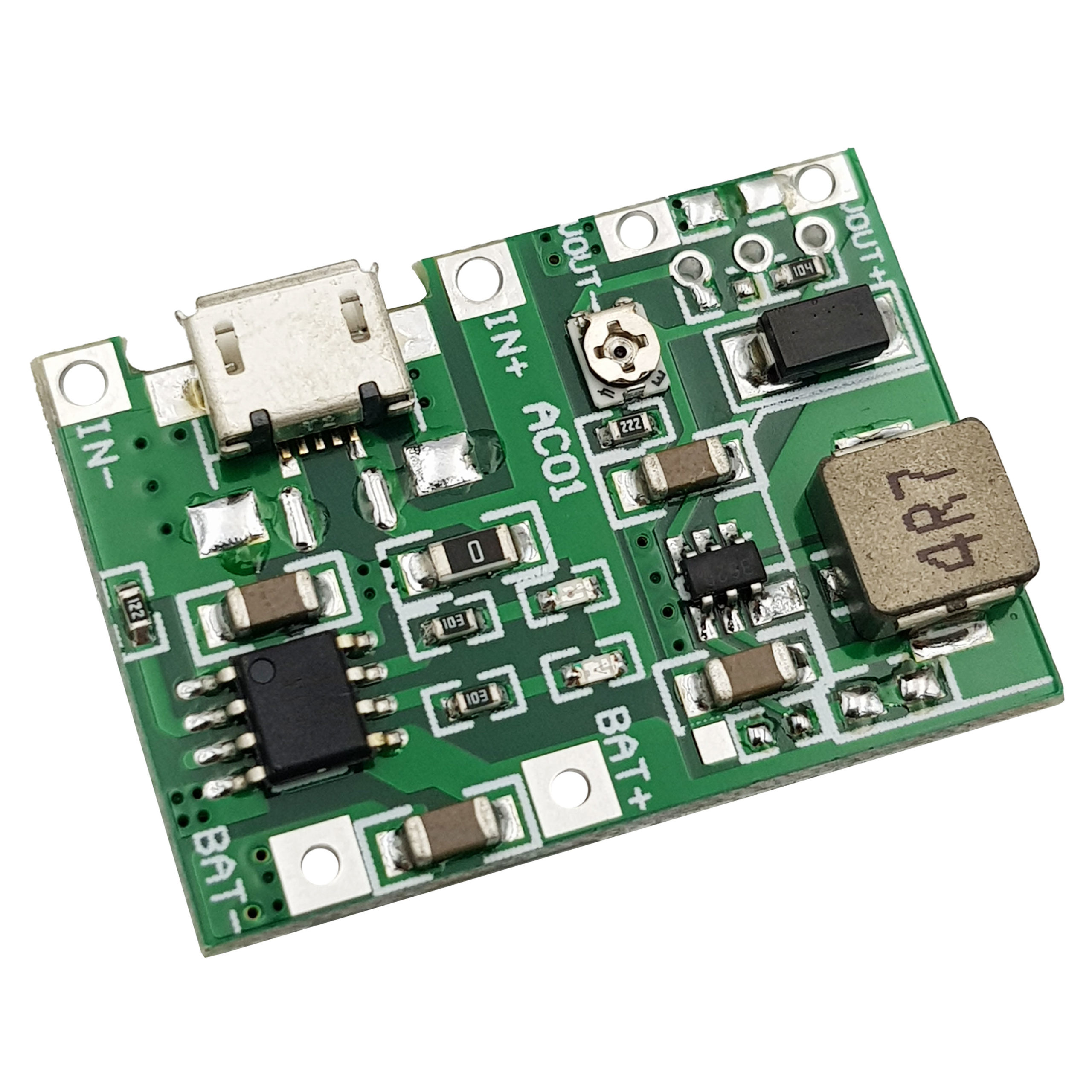 Mạch sạc pin 18650 1s tích hợp tăng áp 27v - Nshop