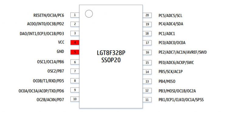 Arduino Promini LGT328P SSOP20 - Nshop