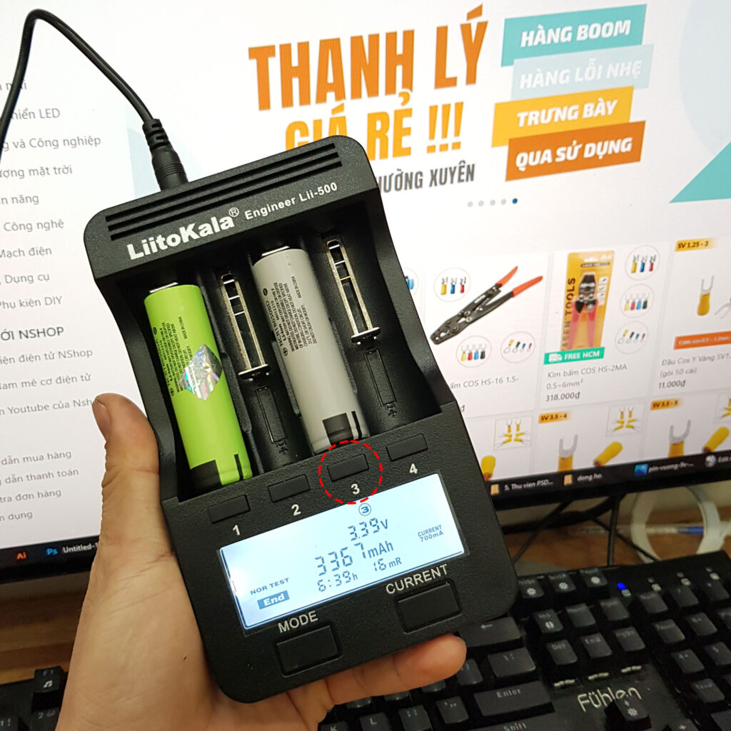 Pin cell Li-on NCR18650BD (dung lượng lên tới 3200mAh) - Nshop