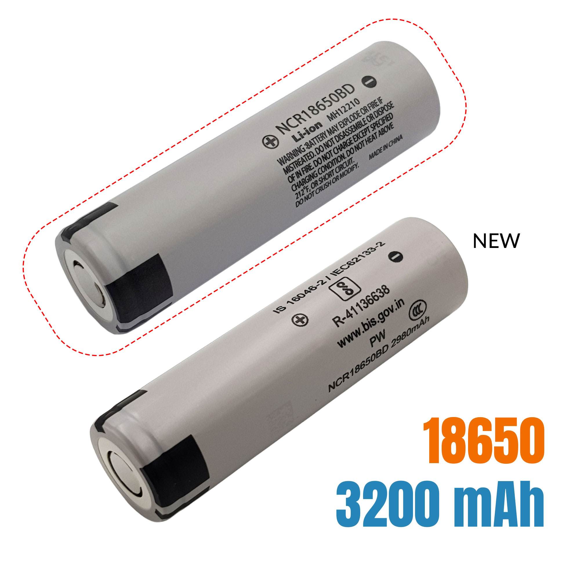 Pin cell Li-on NCR18650BD (dung lượng lên tới 3200mAh) - Nshop