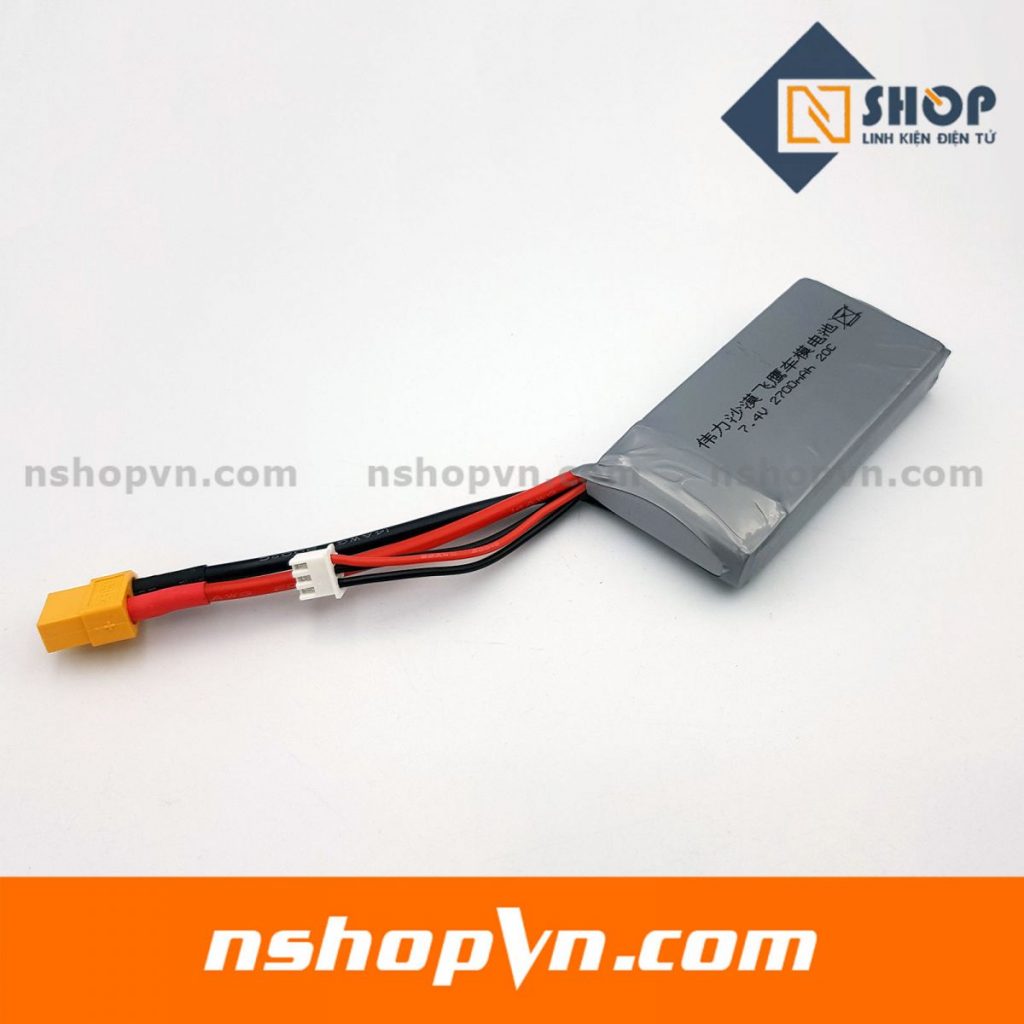 Pin Lipo 2s 7.4V 2700mAh 20C - Nshop