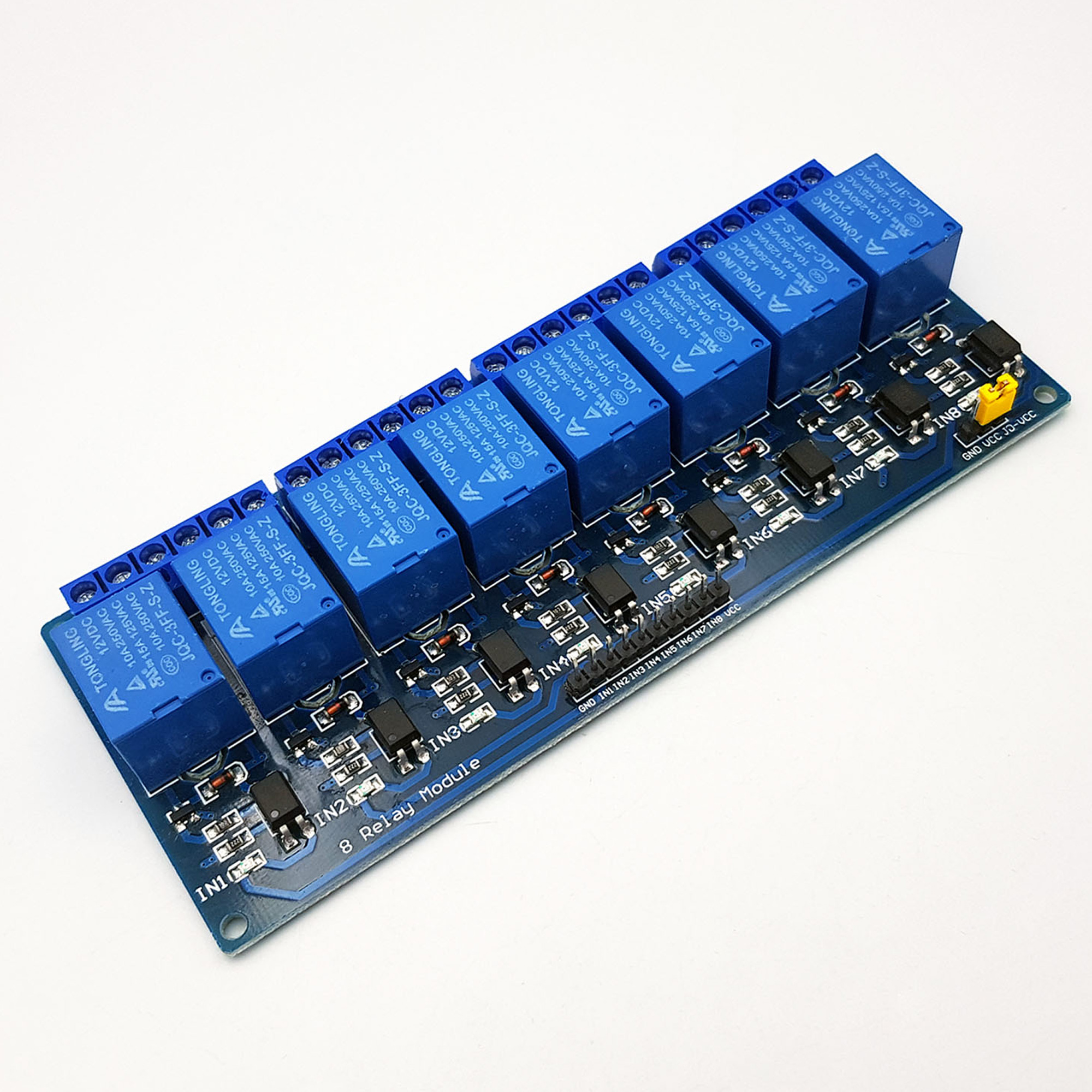 Module 8 Relay Với Opto Cách Ly 12VDC 10A - Nshop
