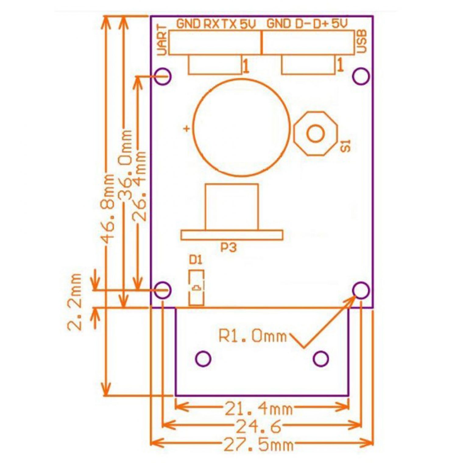 Module quét mã vạch 1D/2D/QR GM65 - Nshop