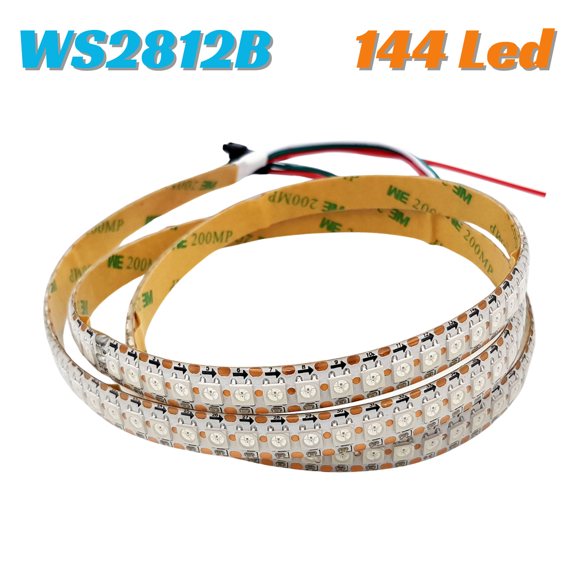 Led dây WS2812 144 bóng 5VDC 1 mét không phủ Epoxy - Nshop