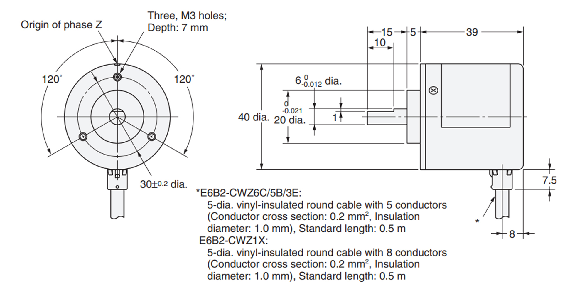 Encoder Omron E6B2 - CWZ6C 1000 xung 2000 xung Loại 1000 xung - Nshop