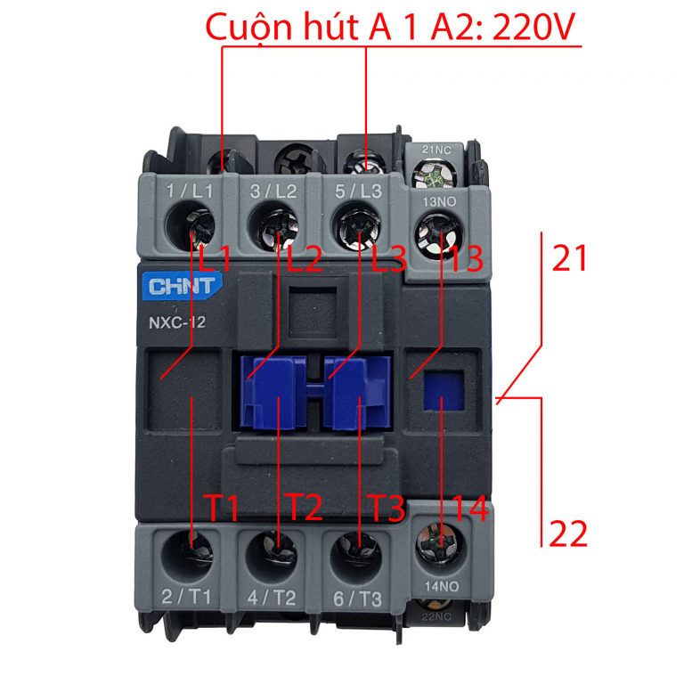 Contactor CHINT NXC-12 12A 5.5kW - Nshop