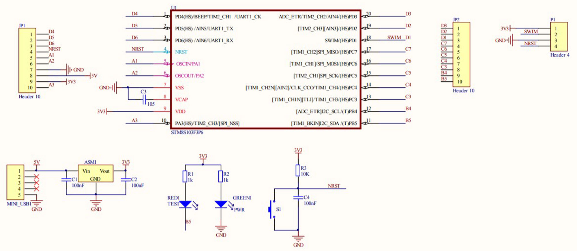 Mạch STM8S103F3P6 - Nshop