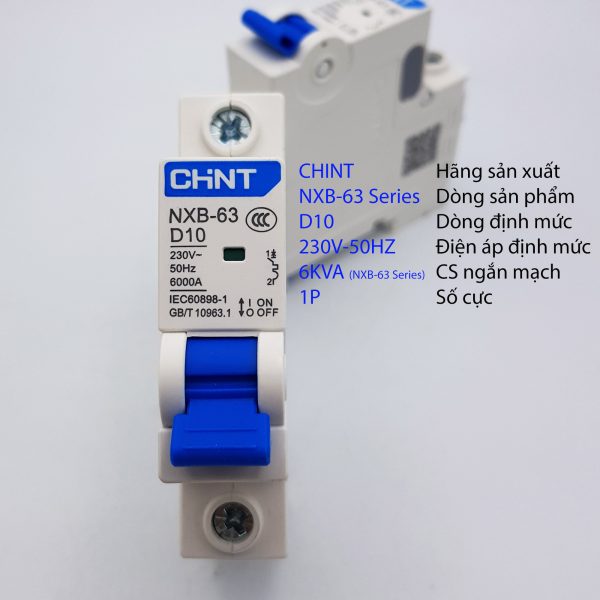 MCB 1P 6kA CHINT NXB-63 - Nshop