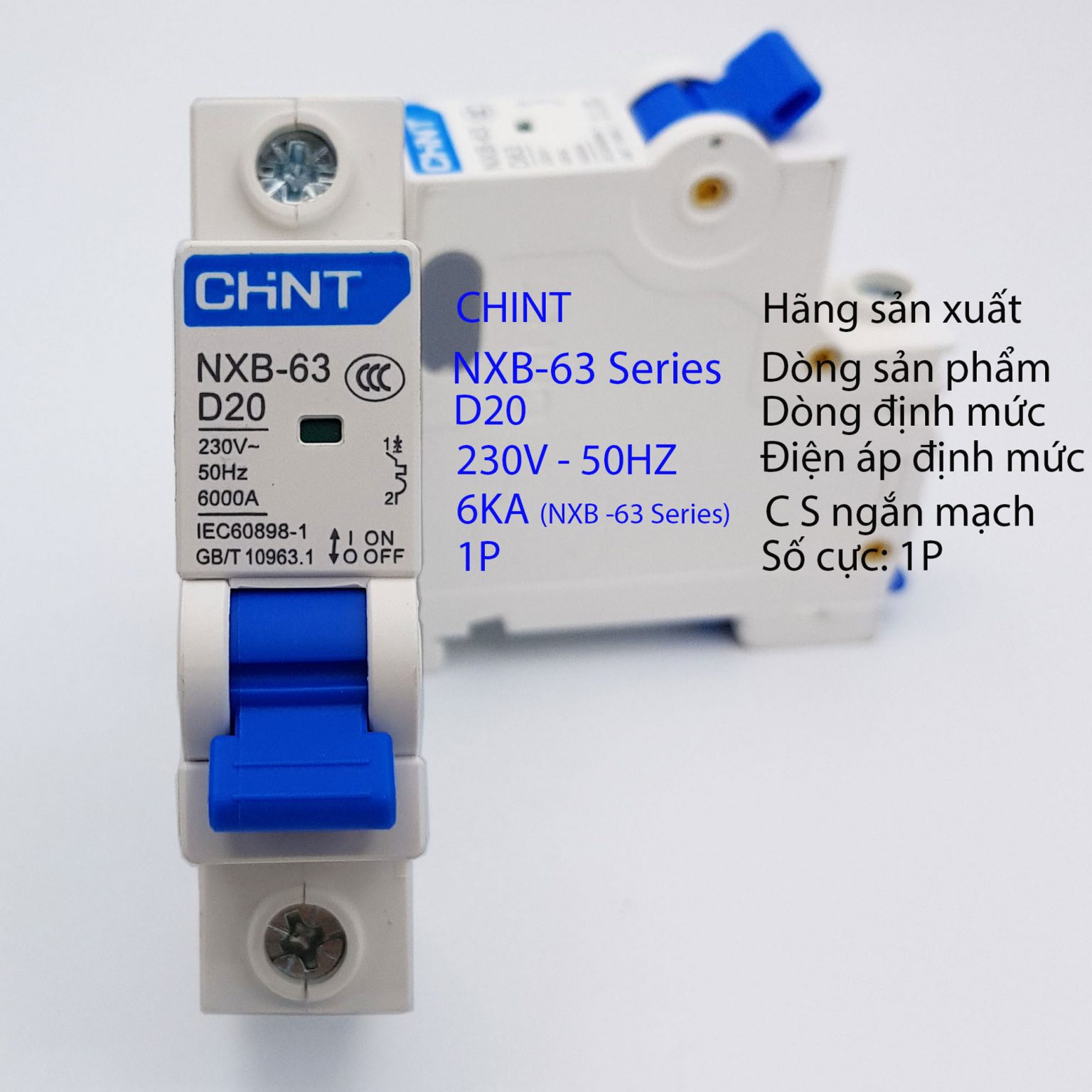 MCB 1P 6kA CHINT NXB-63 - Nshop