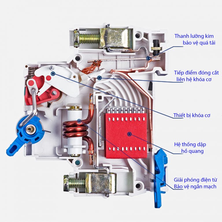 MCB 2P 20A và MCB 2P 40A MCB CHINT NXB-63 D20 D40 6kA - Nshop