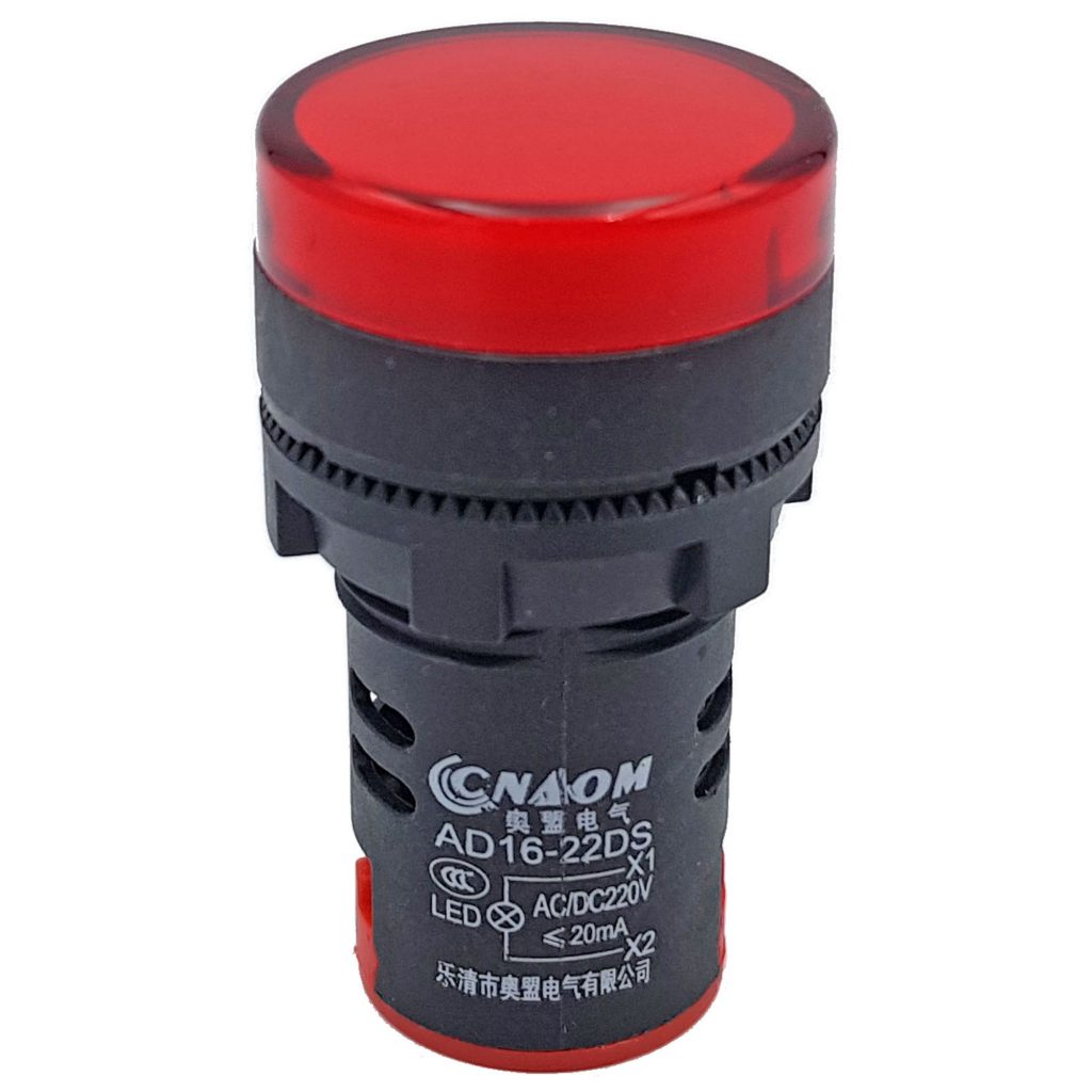 Đèn báo AD16-22DS vàng 12VDC/AC - Nshop