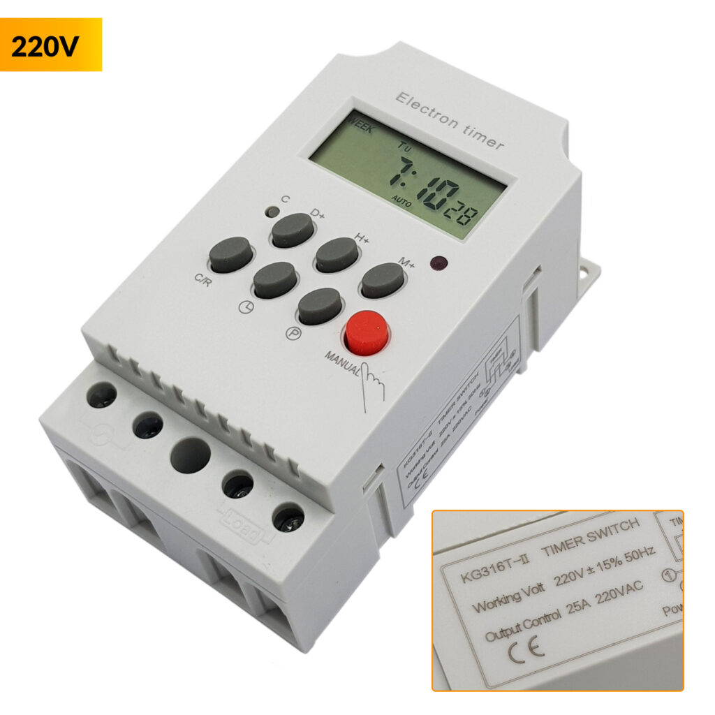 Timer hẹn giờ kỹ thuật số KG316T-II 25A 12V - Nshop