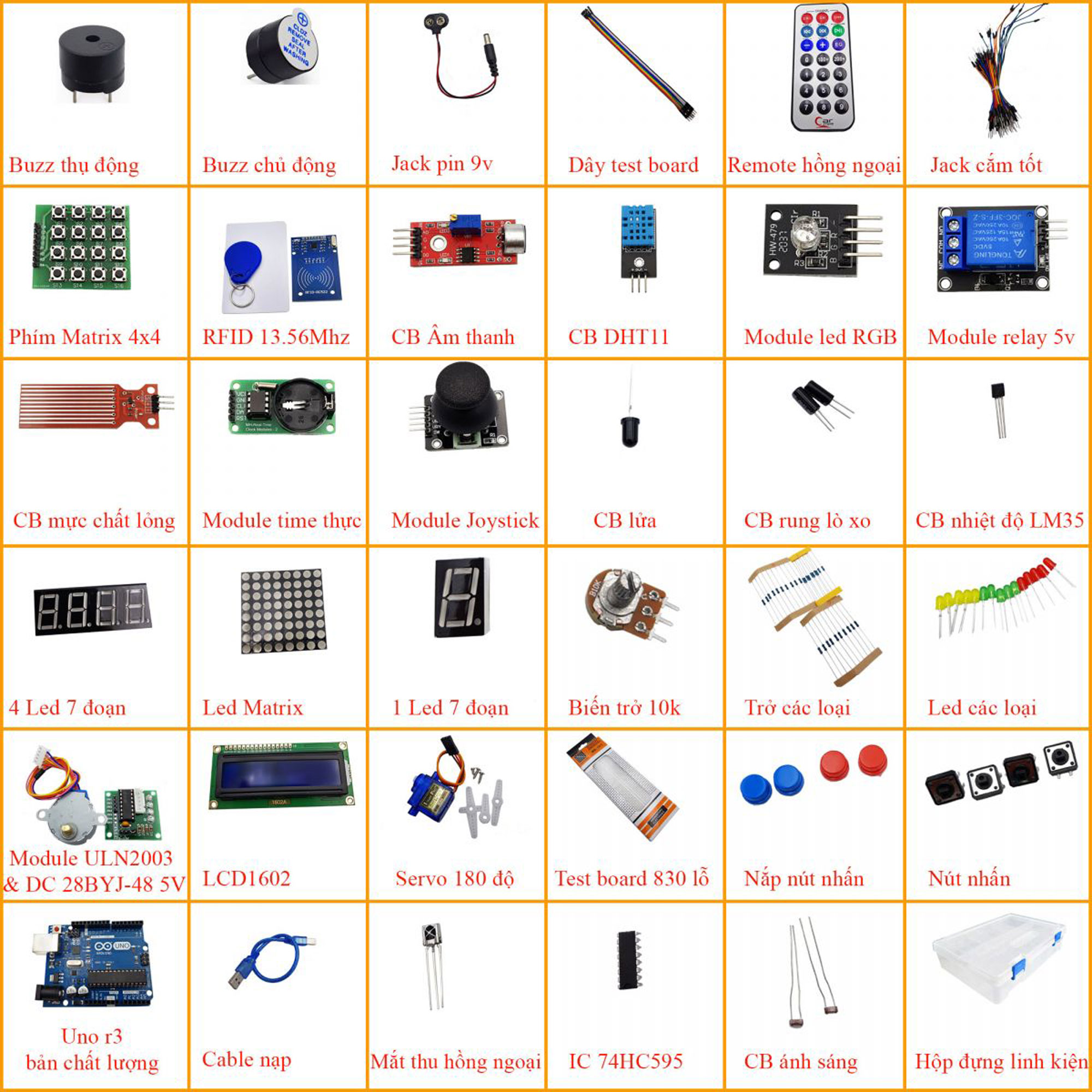 UNO R3 Advanced Kit, Bộ Arduino nâng cấp - Nshop