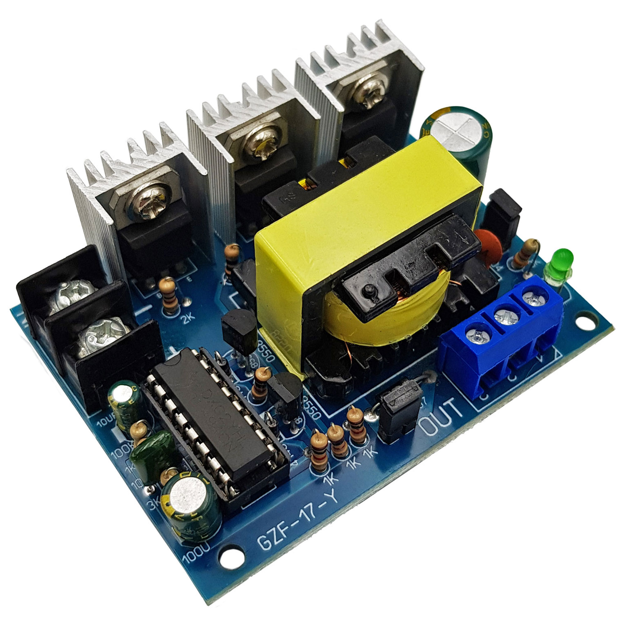 Mạch inverter 12VDC ra 110V, 220VAC sóng vuông 15KHz 2 đầu ra điện áp ...