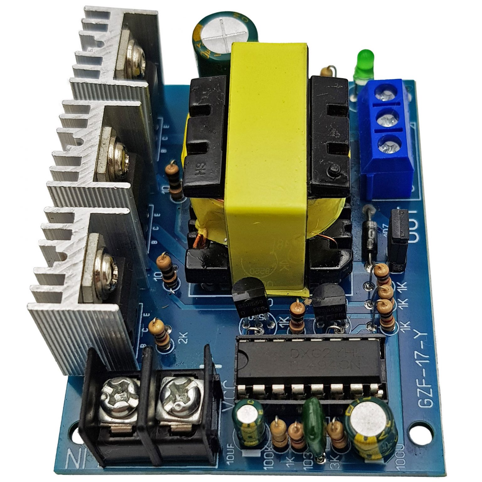 Mạch inverter 12VDC ra 110V, 220VAC sóng vuông 15KHz 2 đầu ra điện áp ...