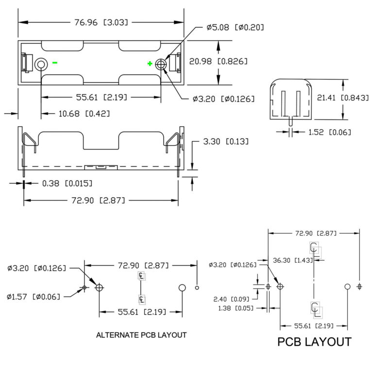 Đế pin 18650 hàn PCB 4 cell - Nshop