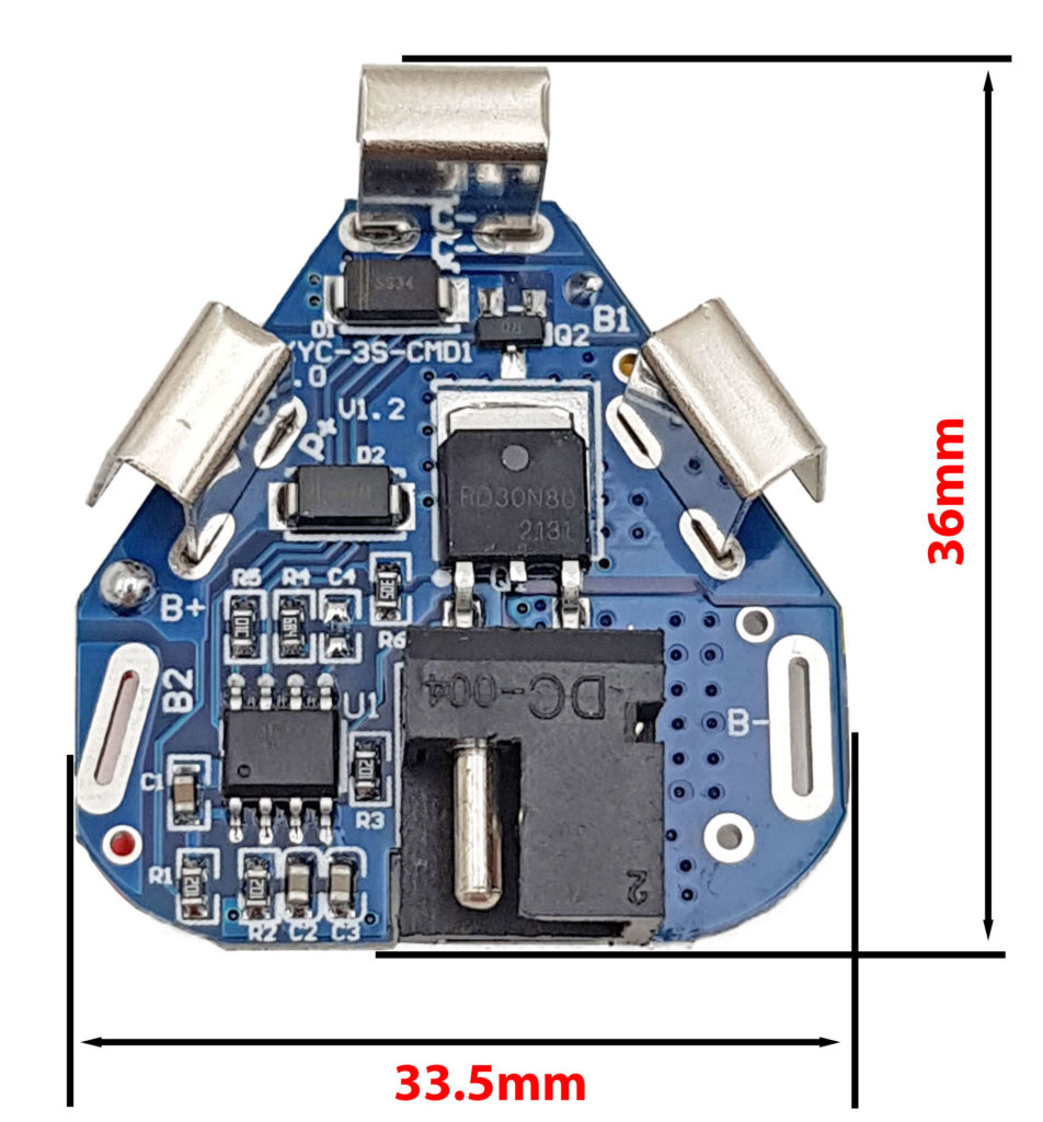 Mạch sạc và bảo vệ pin máy khoan lithium 3s 12.6V 40A - Nshop