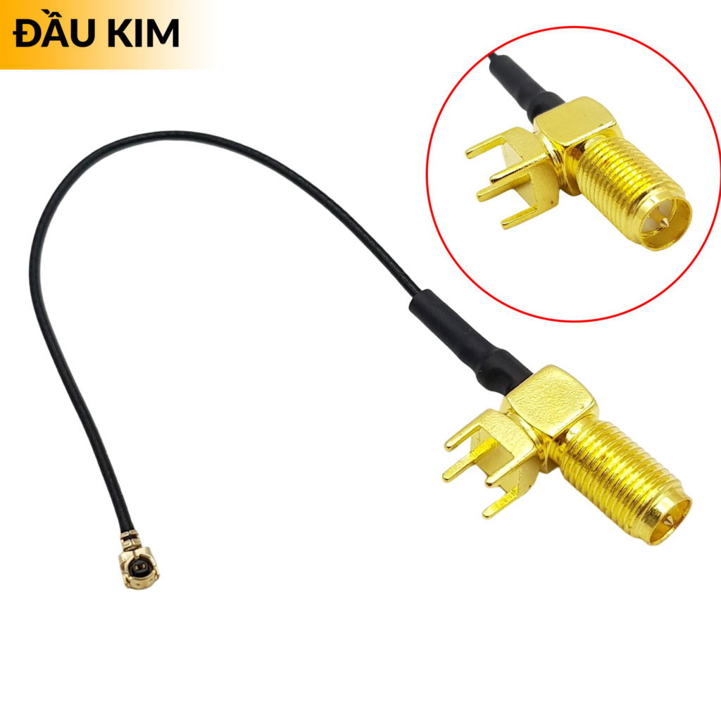Dây chuyển đổi IPEX U.FL sang SMA 4 chân 10cm, cable anten IPX Bluetooth | WiFi | GSM | 4G | 2 ...