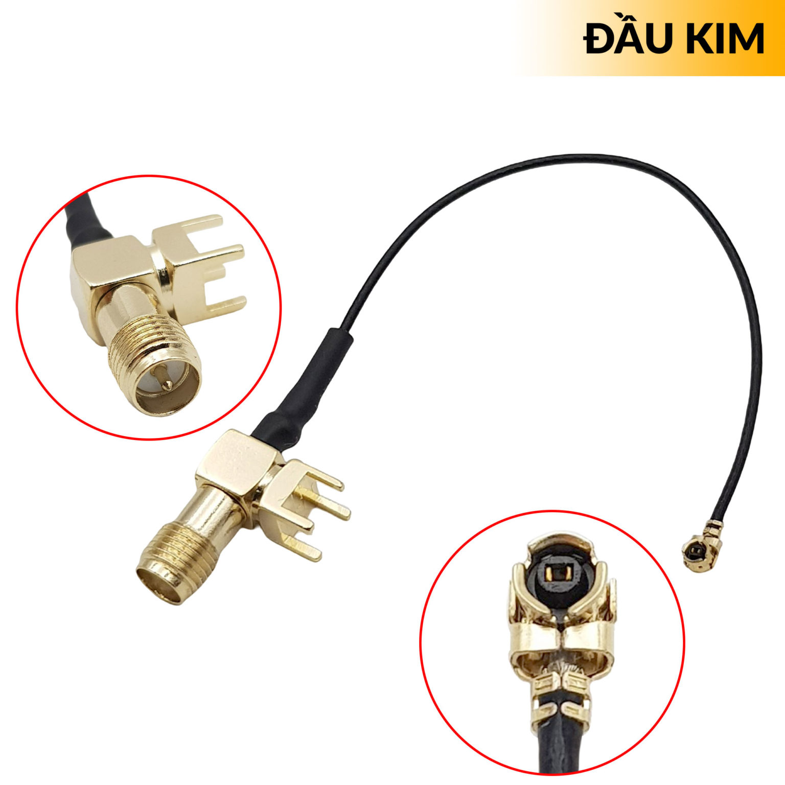 Dây chuyển đổi IPEX U.FL sang SMA 4 chân 10cm, cable anten IPX ...