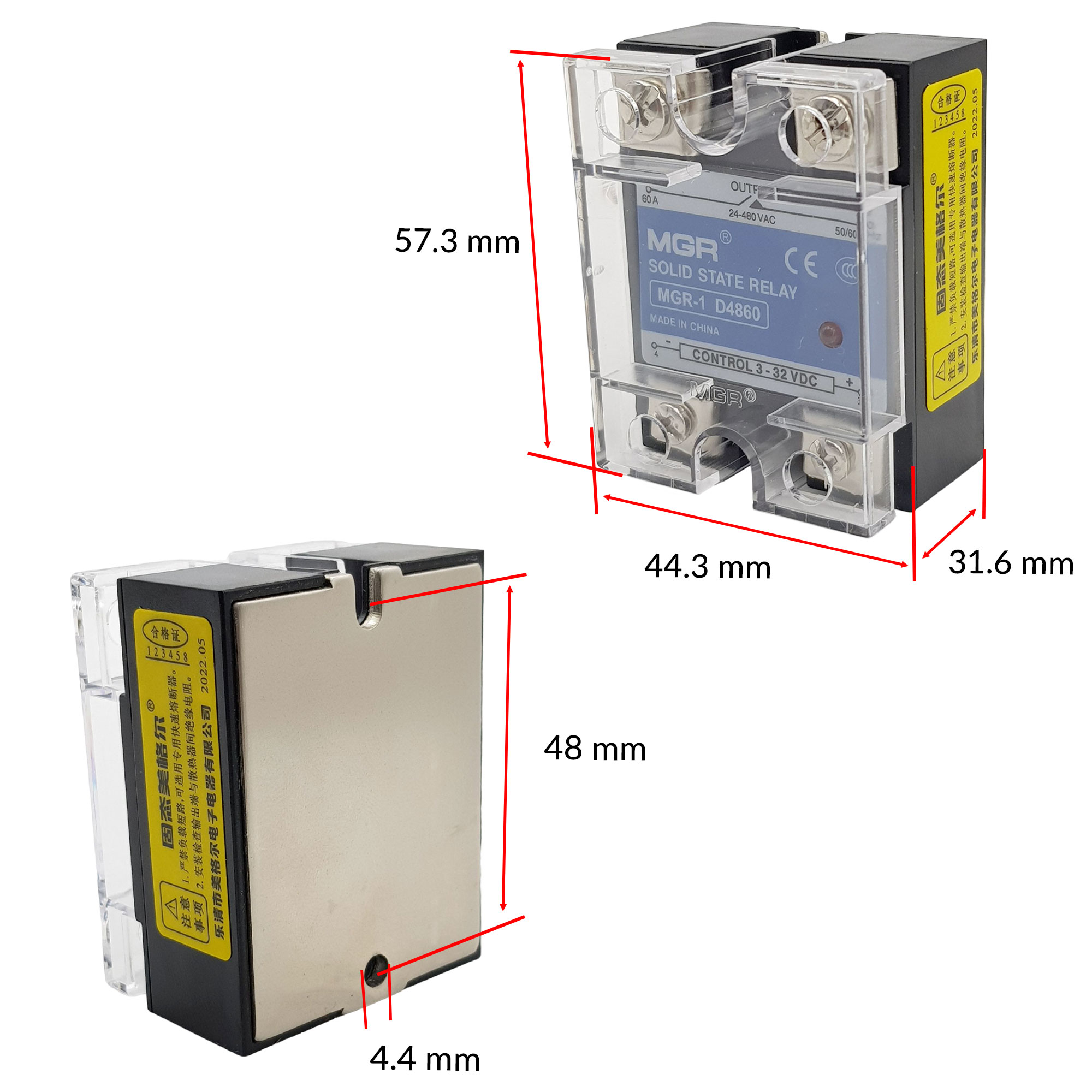 Relay bán dẫn SSR MGR một pha (hàng chuẩn) - Nshop