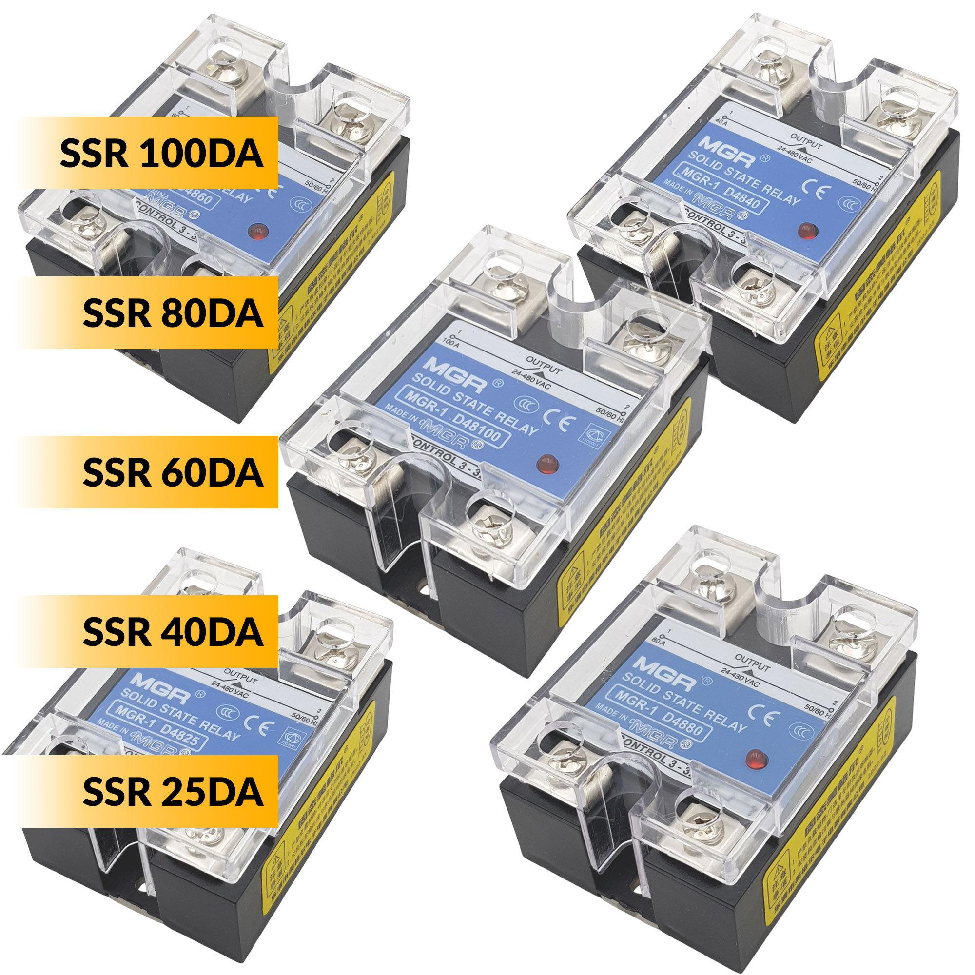 Relay bán dẫn SSR MGR một pha (hàng chuẩn) - Nshop