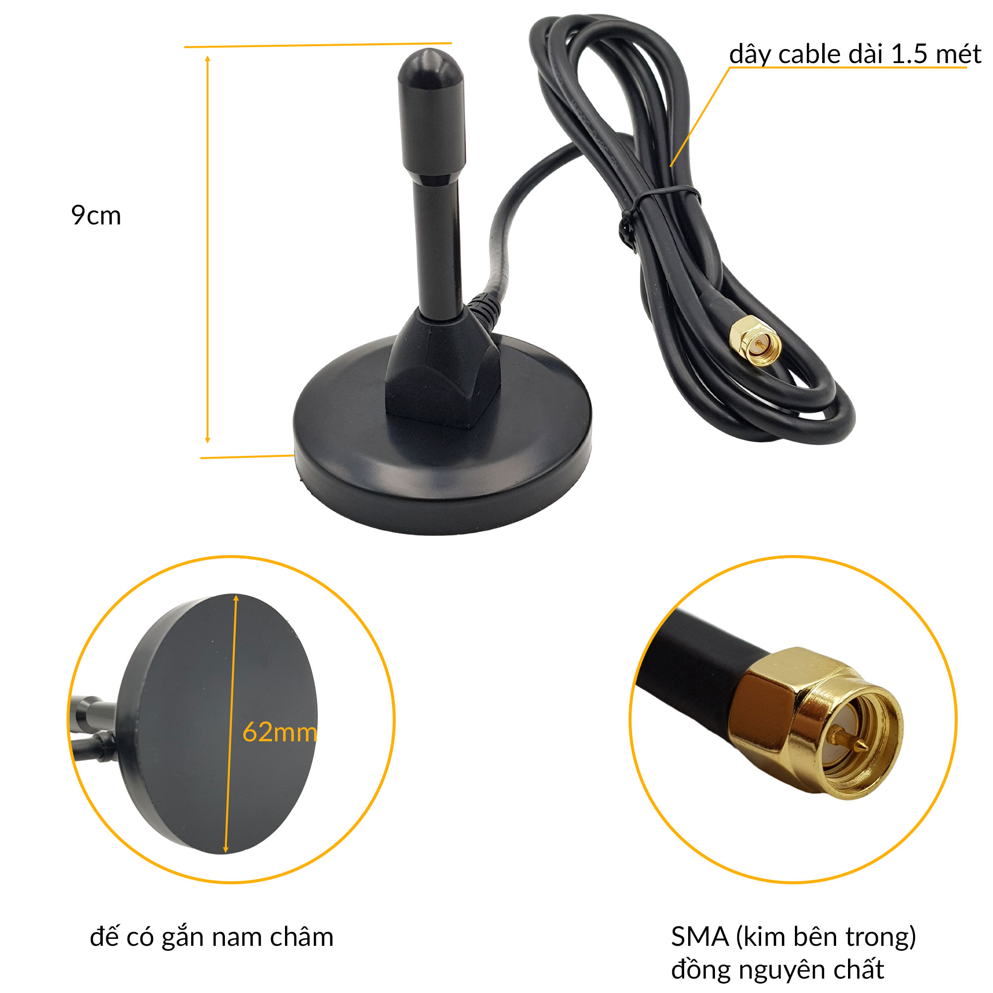 Anten WiFi Bluetooth ZigBee 2.4Ghz SMA 28dBi - Nshop