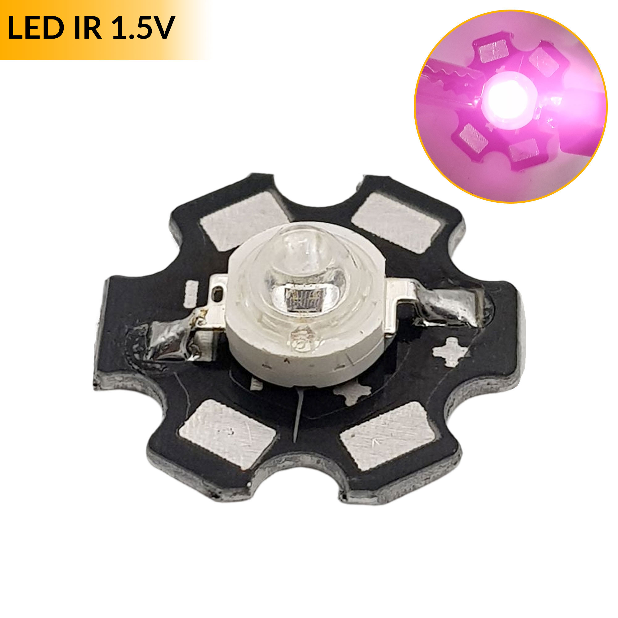 Led Hồng ngoại IR 900 - 905nm 3W 60 độ kèm đế - Nshop