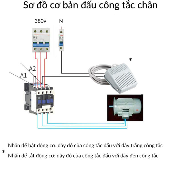 Công tắc bàn bàn đạp chân TFS-201 220V/10A cáp dài 2 mét - Nshop