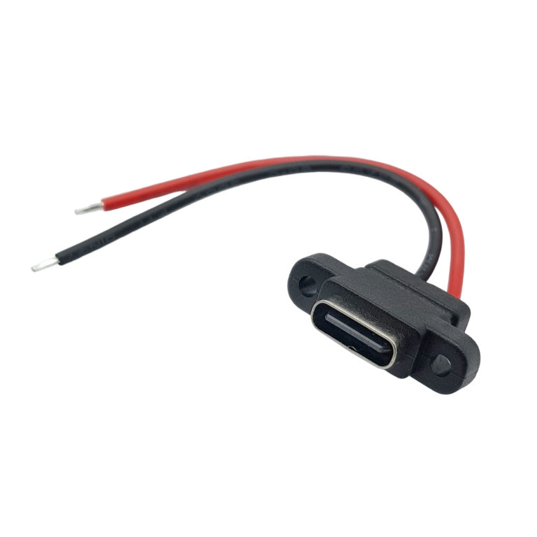 Jack nguồn Type C 2P có tai - Nshop