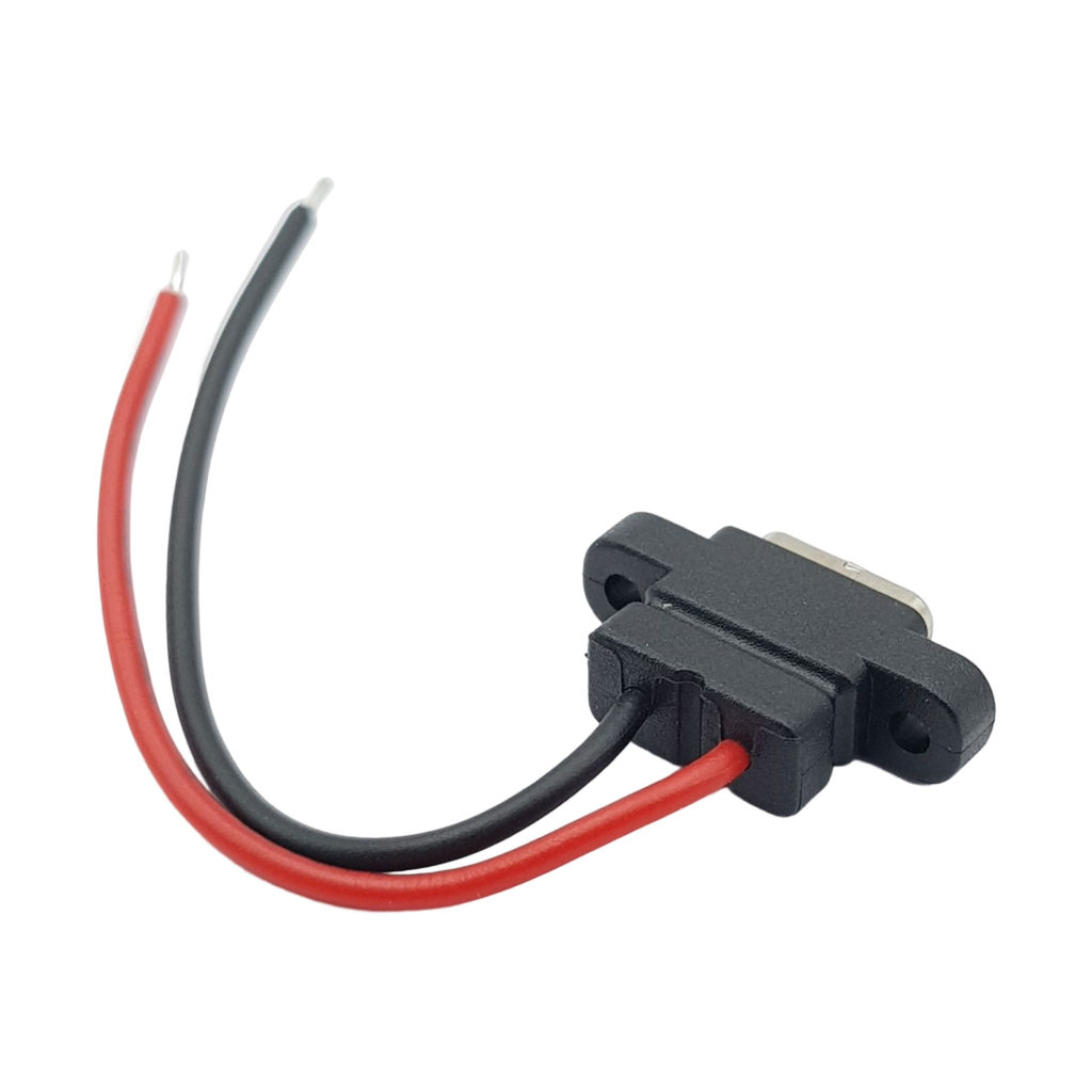 Jack nguồn Type C 2P có tai - Nshop