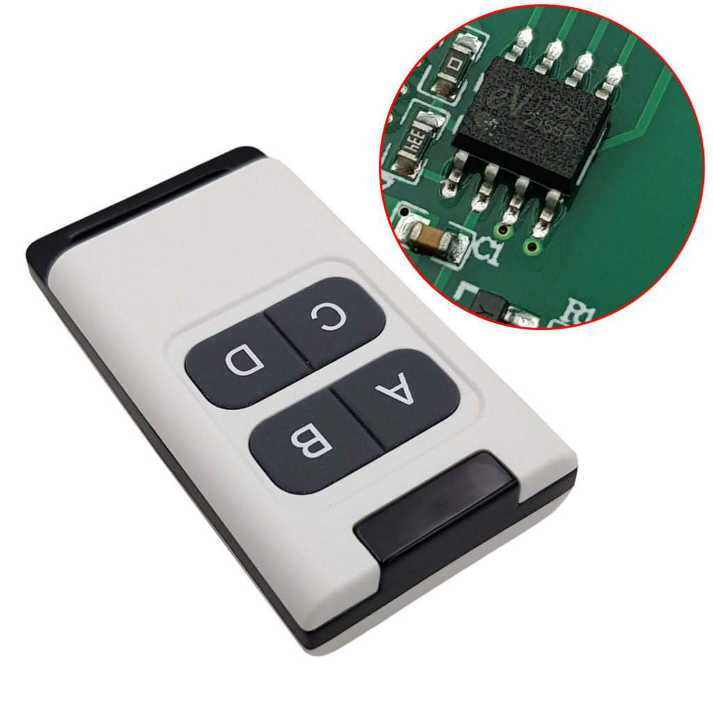 Remote mã cố định 4 kênh ABCD - Nshop