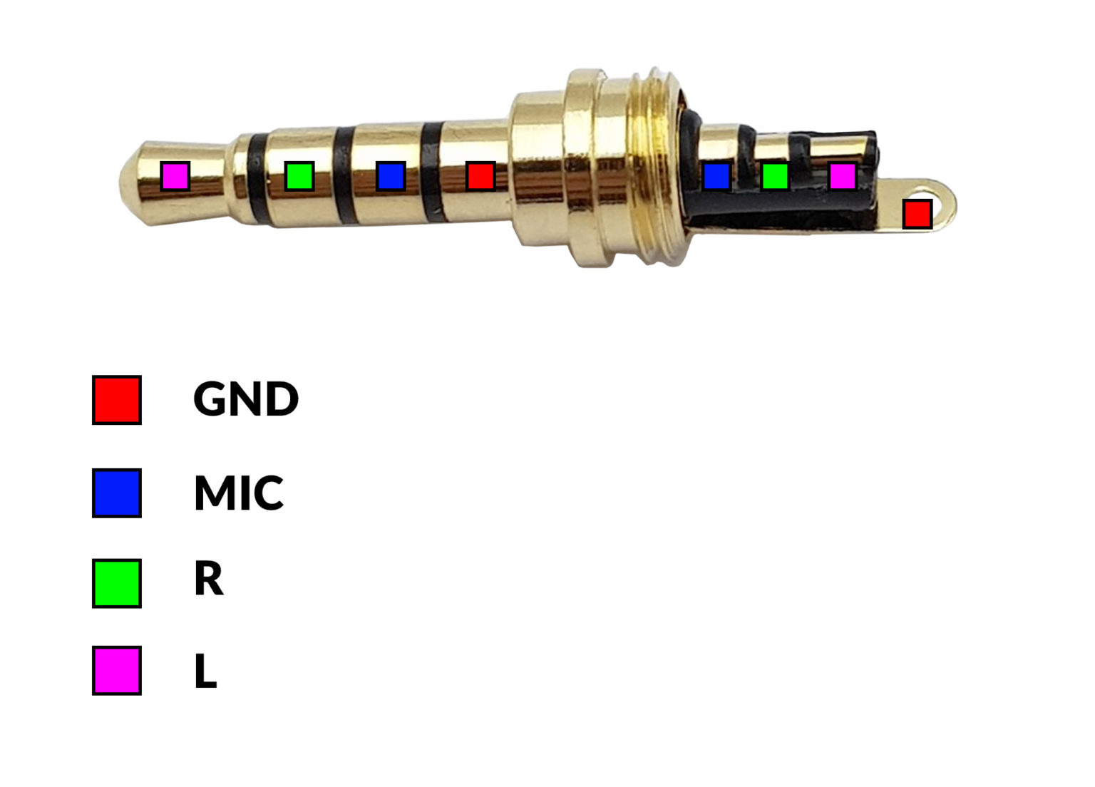 Đầu Jack âm thanh 3.5mm STEREO 4 chân có MIC - Nshop