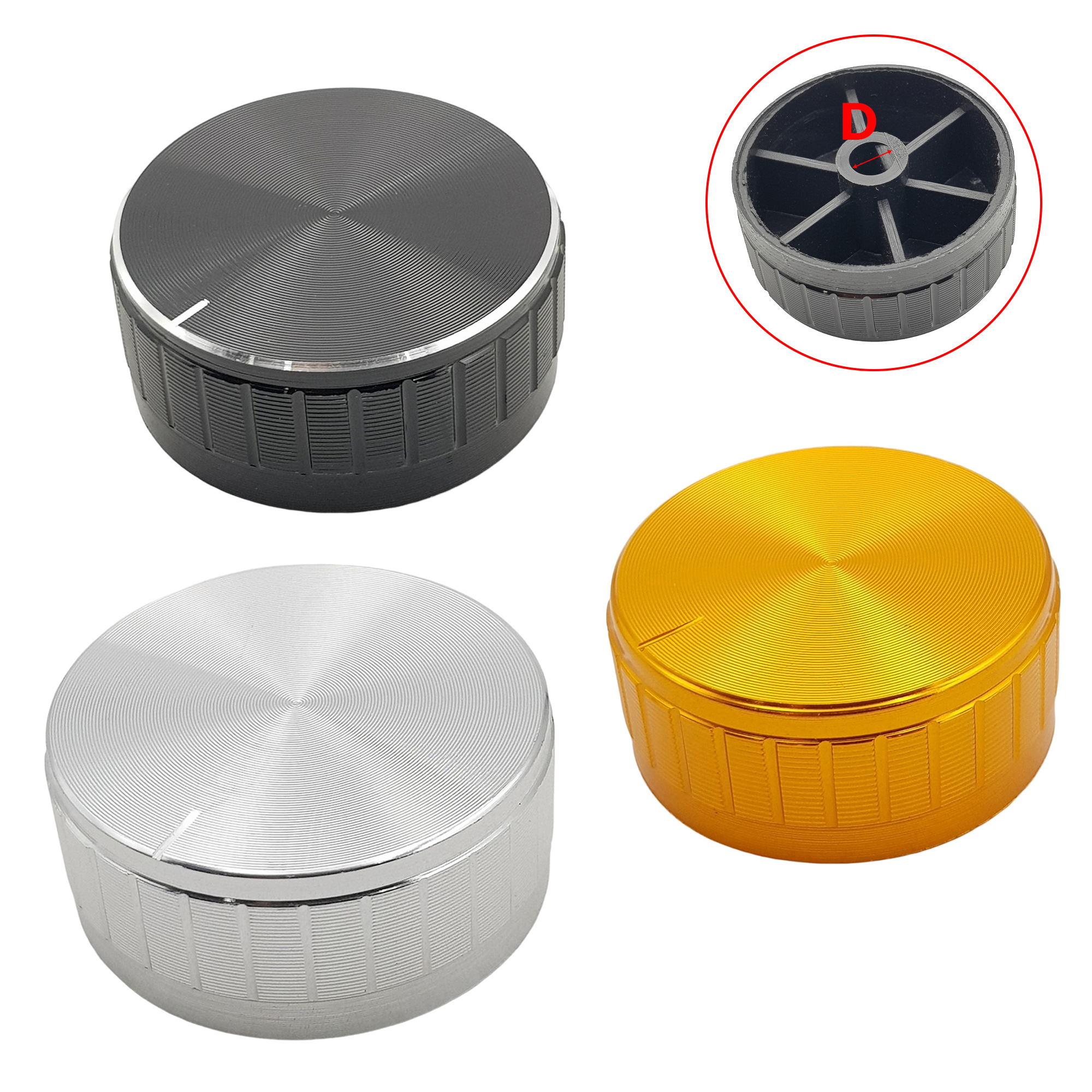 Núm vặn Volume âm lượng 40x17mm Trục D 6mm - Nshop