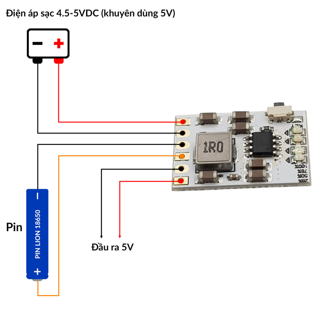 Mạch sạc xả 5V 2A Pin Lithium 3.7V/4.2V - Nshop