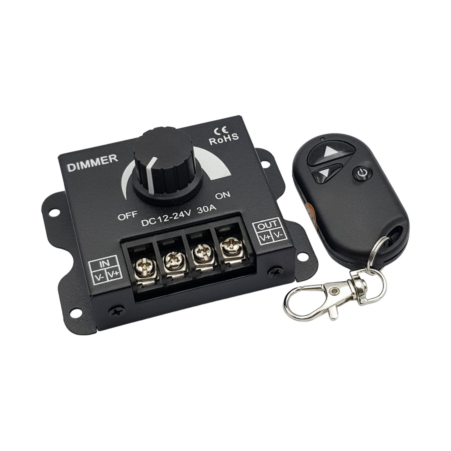Dimmer LED 30A điều chỉnh độ sáng bằng tay và Remote 12-24V - Nshop