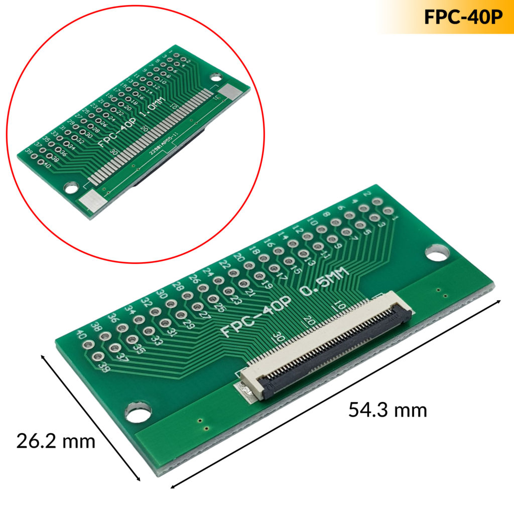 Đế ra chân cổng FFC/FPC 0.5mm sang chân 2.54mm - Nshop