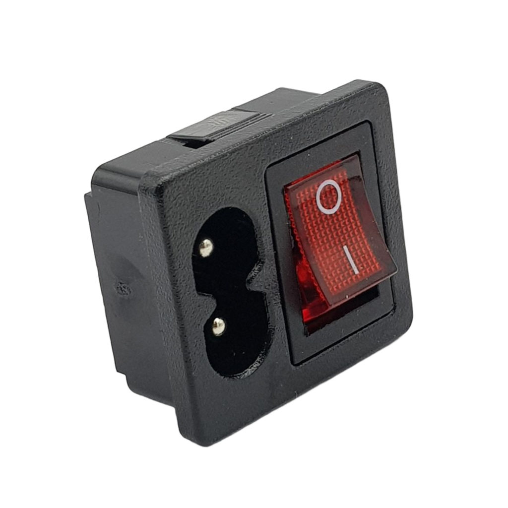 Ổ cắm nguồn số 8 tích hợp công tắc có đèn - Nshop